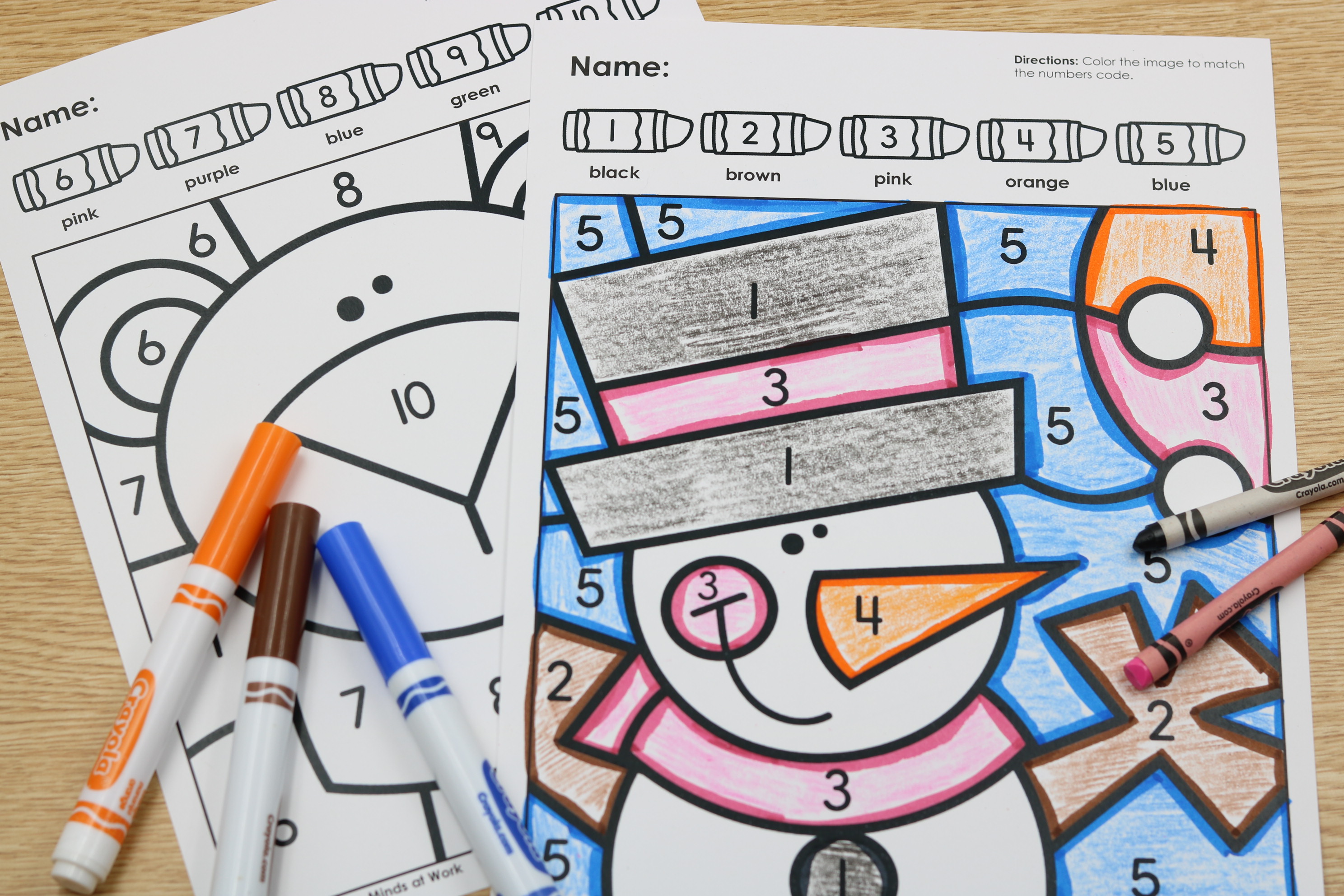 January Numbers Color by Code Free Download | Numbers 1–20 and Counting ...