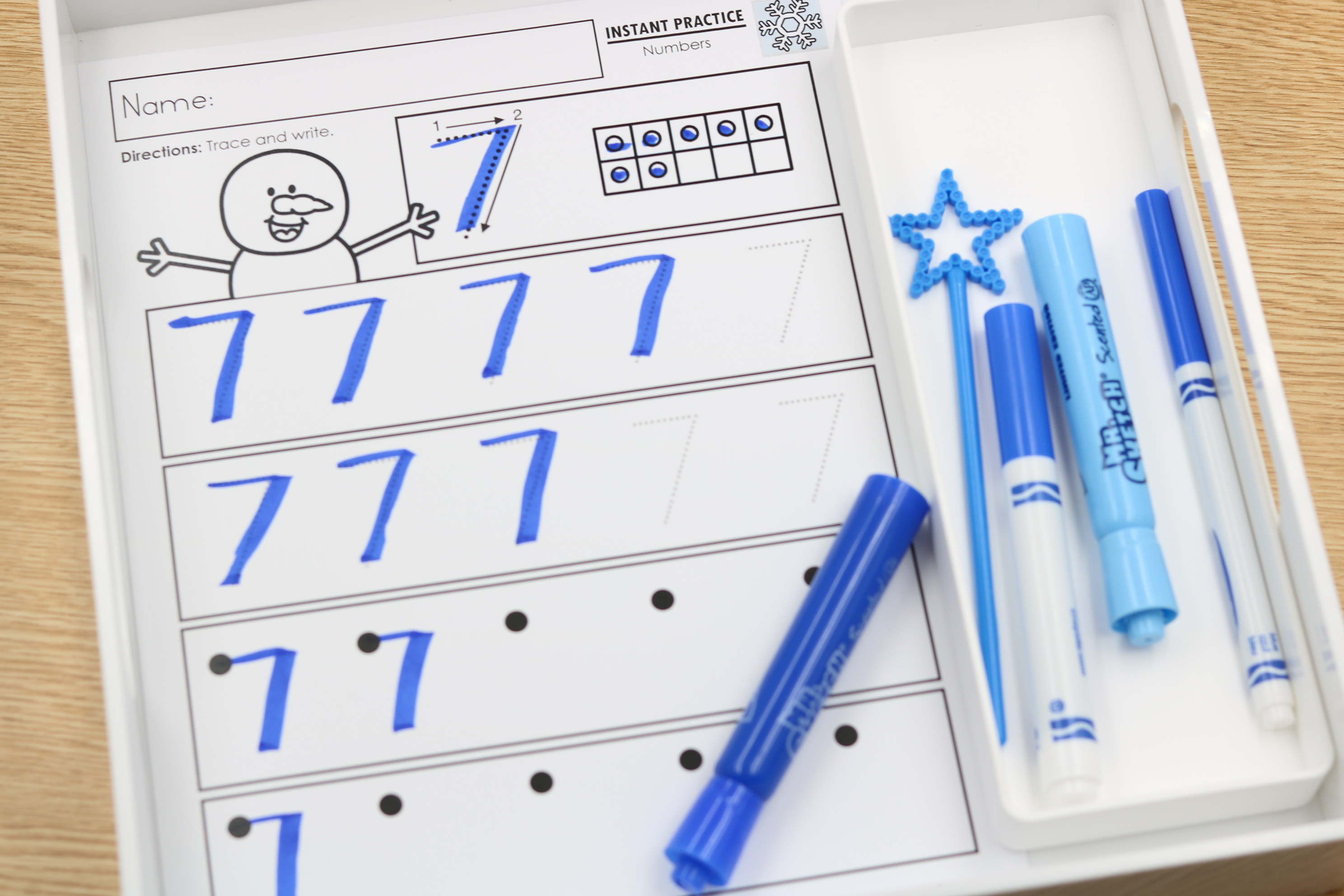 January Numbers 1–20 Handwriting Practice Free Download - Little Minds ...